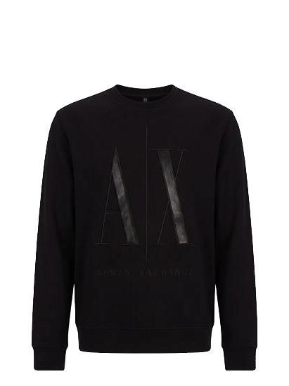 Armani Exchange Embroidered Logo Sweatshirt - Black