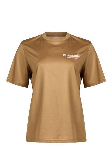 Burberry Cotton & Lyocell T-shirt - Sand
