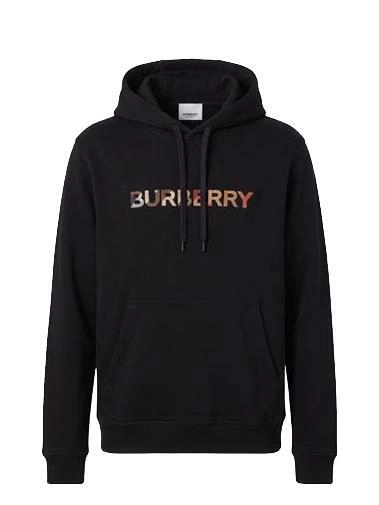 Burberry Sand Cotton Hoodie - Black