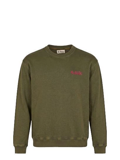 THE EDITOR Military Cotton Sweatshirt - Green