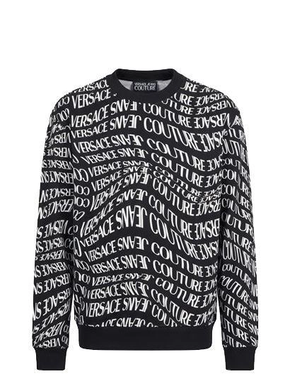 Versace Logo Print Sweatshirt - Black