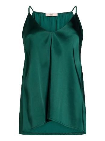 CARLA G. Satin V-neck Camisole - Green