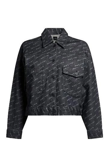Armani Exchange Cotton Stretch Denim Shirt - Charcoal