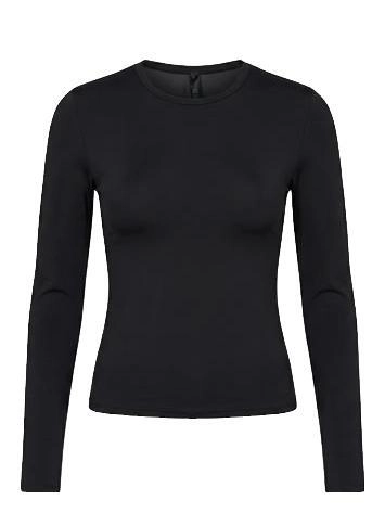 SKIMS Long Sleeve Crewneck T-shirt - Charcoal