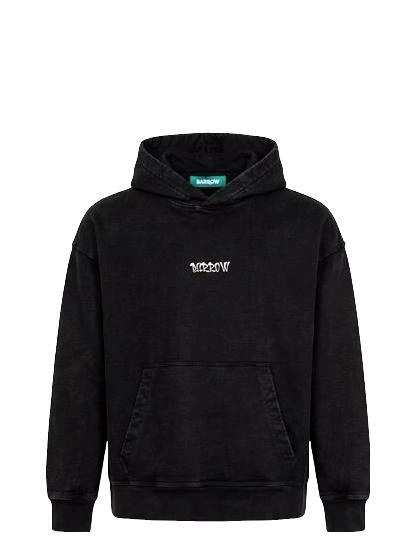 BARROW Charcoal Cotton Hoodie - Grey