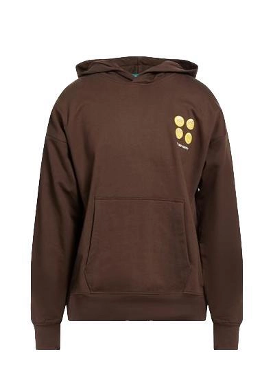 BARROW Ivory Cotton Terry Hoodie - Brown