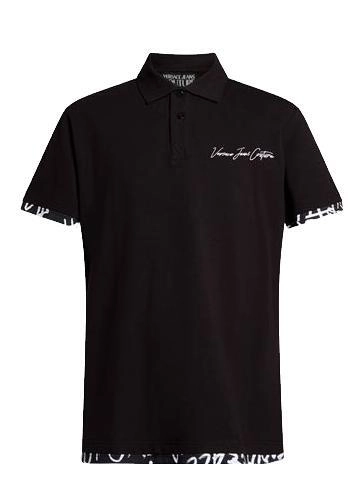 Versace Polo Shirt Size Cotton - Black