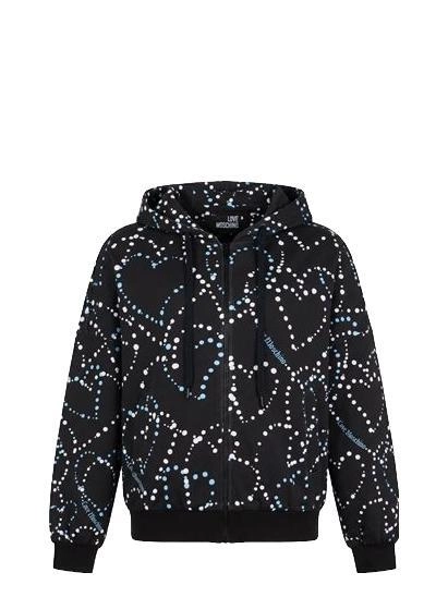 Moschino Polka-dot Hooded Sweatshirt - Navy