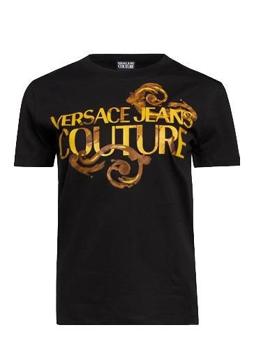 Versace Cotton Logo Print T-shirt - Black