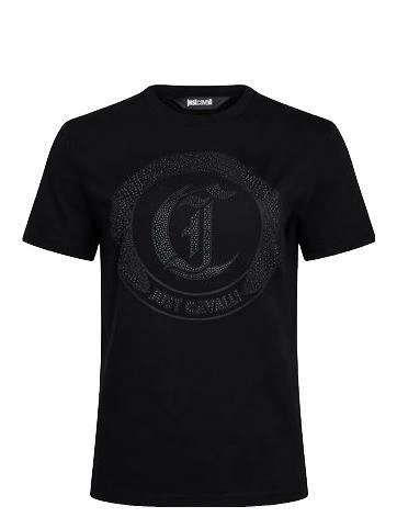 Just Cavalli Crystal Embellished Cotton T-shirt - Black