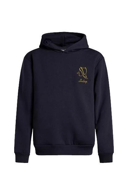 SEALUP Cotton & Polyester Hooded Sweatshirt - Navy
