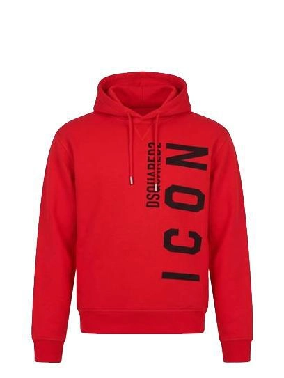 Dsquared2 Cotton Terry Hooded Sweatshirt With Logo Embellishment - Red