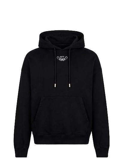 OFF-WHITE™ Cotton Hooded Sweatshirt - Black