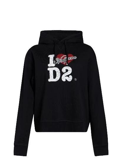 Dsquared2 Cotton Hoodie - Black