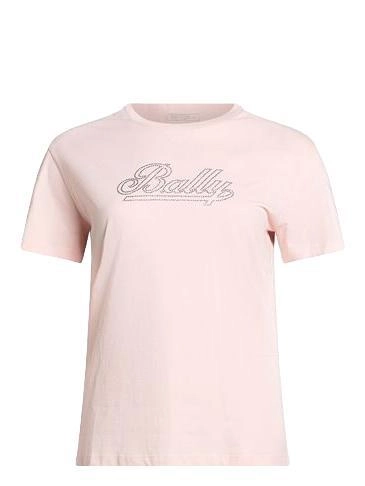 Bally Light Cotton T-shirt With Appliqu - Pink