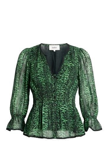 Ba&sh Viscose Peplum Shirt - Black