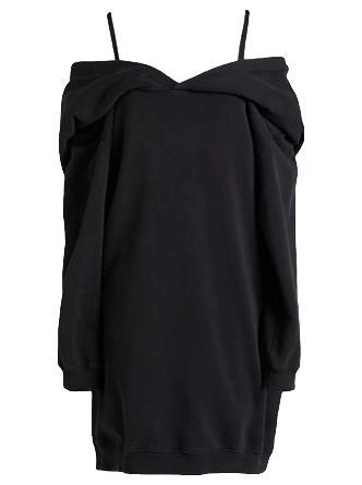 MAISON MARGIELA Cotton French Terry Hooded Mini Dress - Black