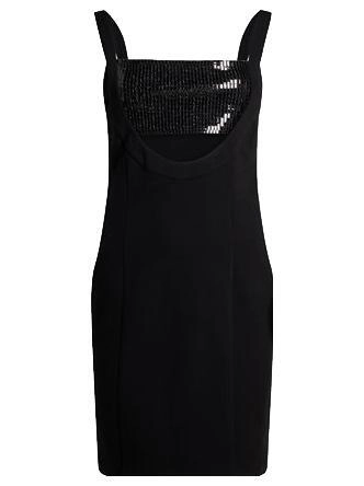 GAELLE PARIS Sequined Cutout Bodycon Mini Dress - Black