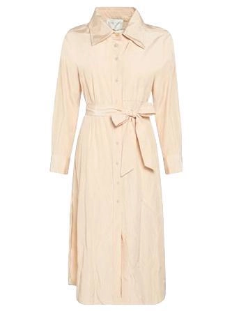 FORTE_FORTE Blush Polyester Cotton Maxi Shirt Dress - Pink