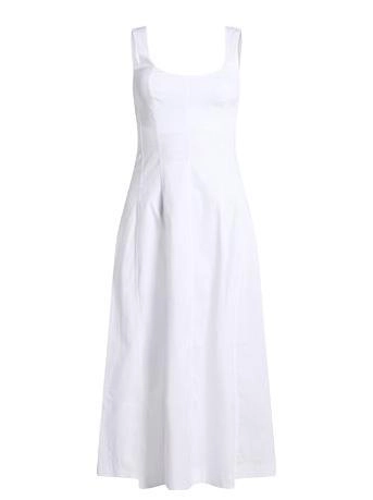 Patrizia Pepe Cotton-blend Midi Dress - White