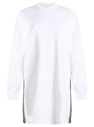 Burberry Mini Dress In Cotton - White
