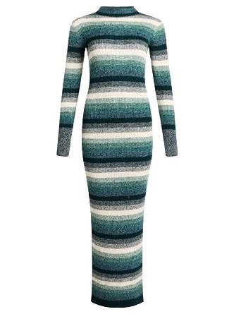 ROBERTO COLLINA Merino Wool Maxi Dress - Green