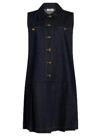Sandro Cotton Mini Dress - Blue