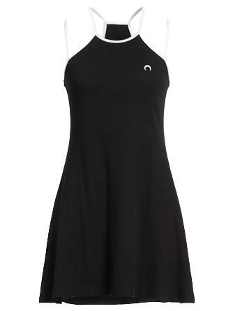 MARINE SERRE Ribbed Cotton-elastane Mini Dress - Black