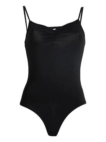 ALESSIA SANTI V-neck Sleeveless Bodysuit - Black
