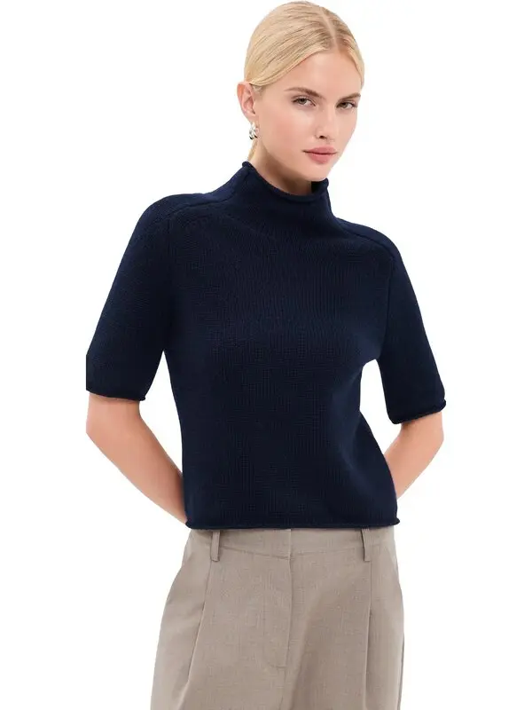 LISA YANG Fride Cashmere Sweater - Navy