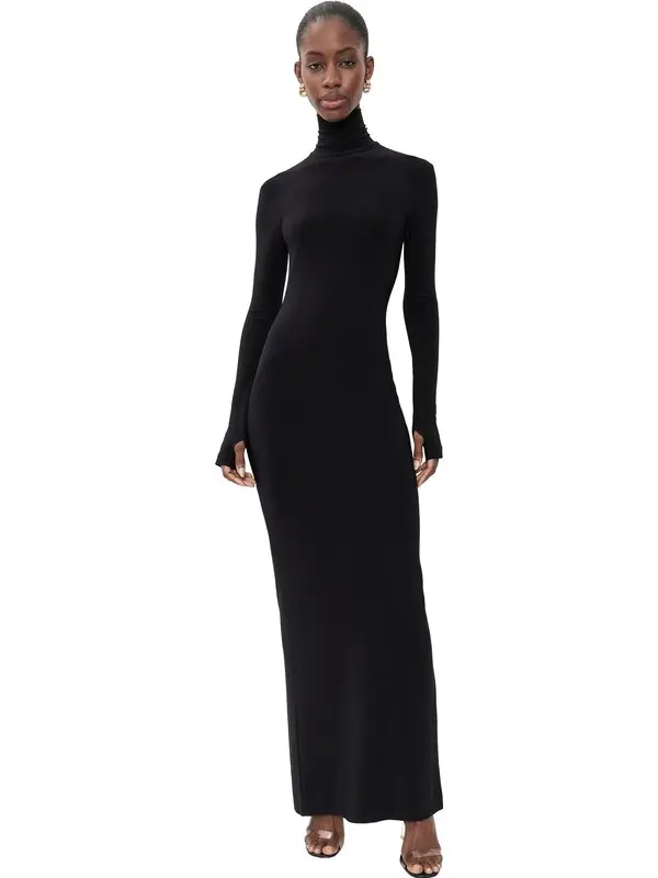 Norma Kamali Turtle Maxi Dress - Black