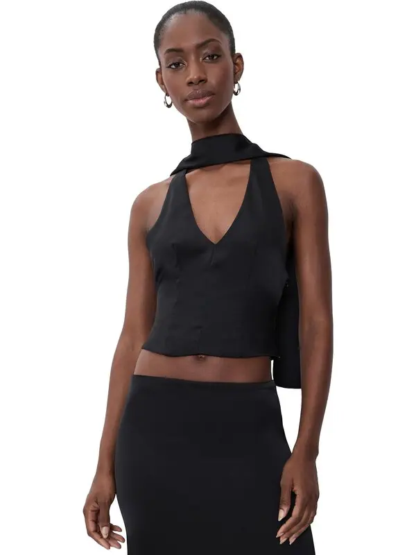 Lioness Front Row Halter Top - Noir