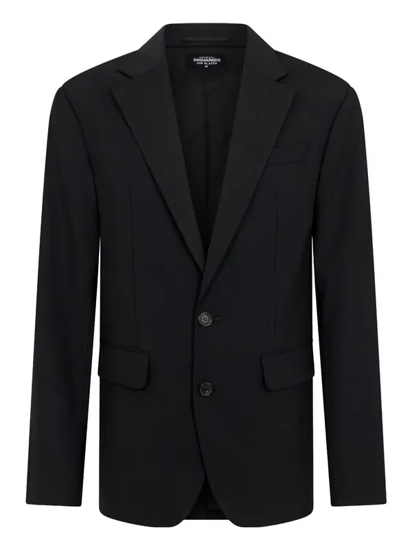 Dsquared2 Tailored2 Worsted Wool Dan Jacket - Black