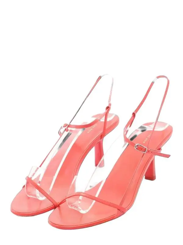 THE ROW Buckled Leather Heeled Sandals - Red