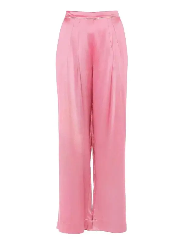 ERES Pleated-front Silk Pyjama Bottoms - Pink