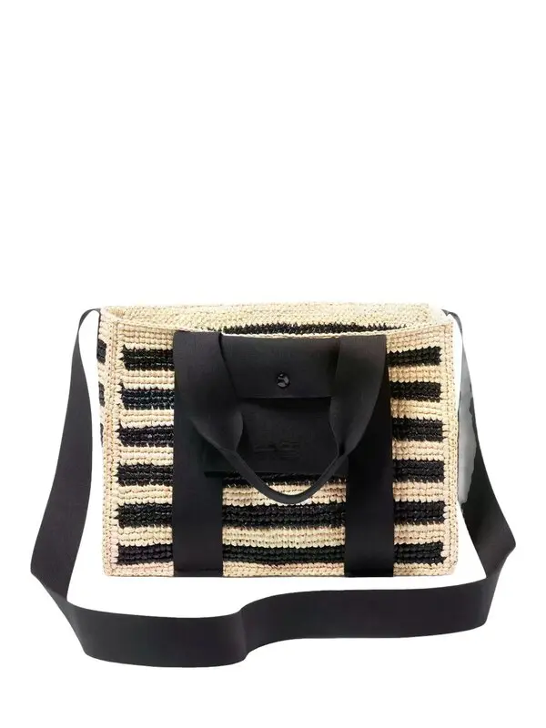 ERES Voyageur Raffia Tote Bag - Black