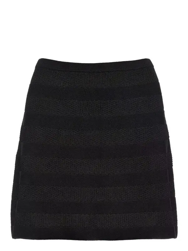 ERES Mini Intervalle Pointelle-knit Skirt - Black