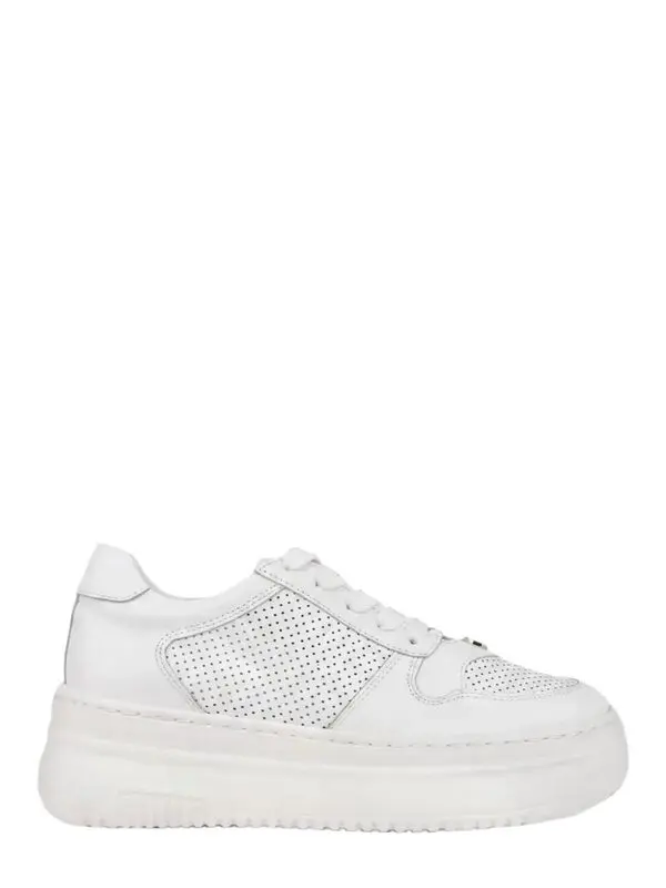 SERGIO MORETTI FIRENZE Perforated Platform Sneakers - White