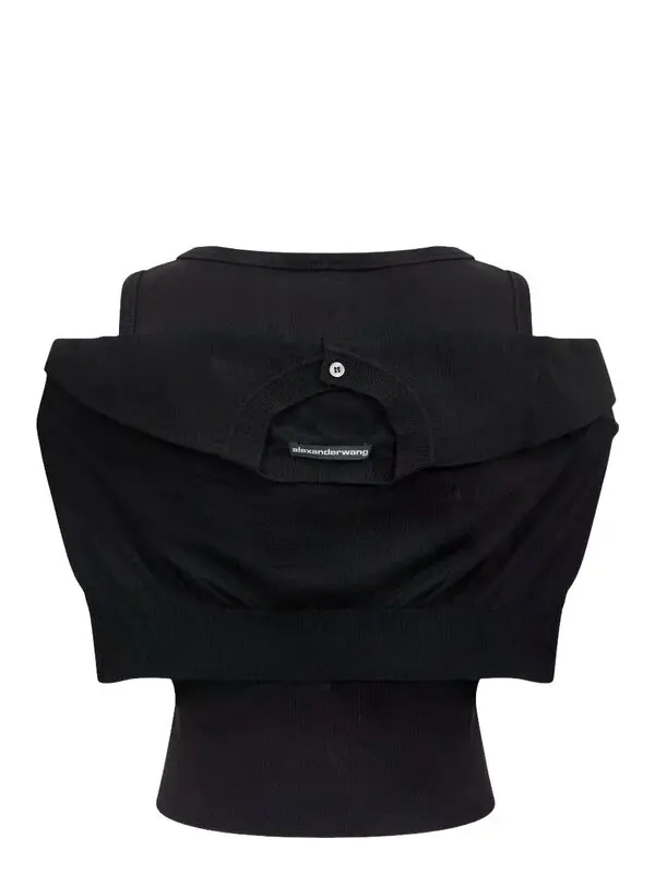 Alexander Wang Layered Tie-front Tank Top - Black