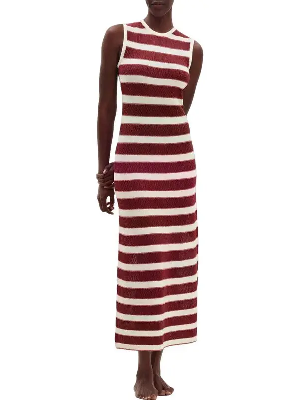 ERES Regulière Striped Open-back Maxi Dress - Red