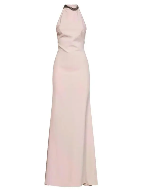 ALINA Halterneck Maxi Dress - Pink