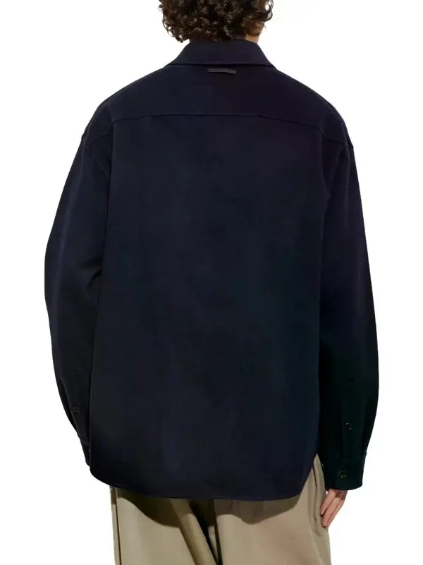 Marni Spread Collar Flap Pocket Coat - Blue