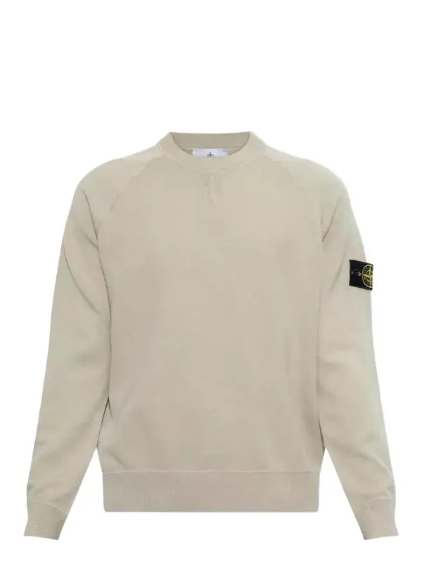 Stone Island Logo Patch Raglan-sleeve Sweater - Neutrals