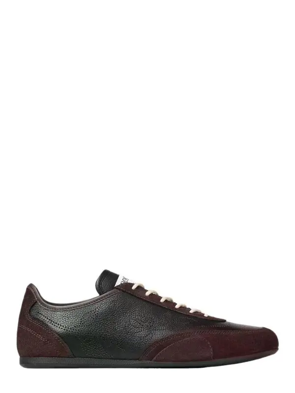 JIMMY CHOO Sunny Low Top Leather Mix Trainers - Black