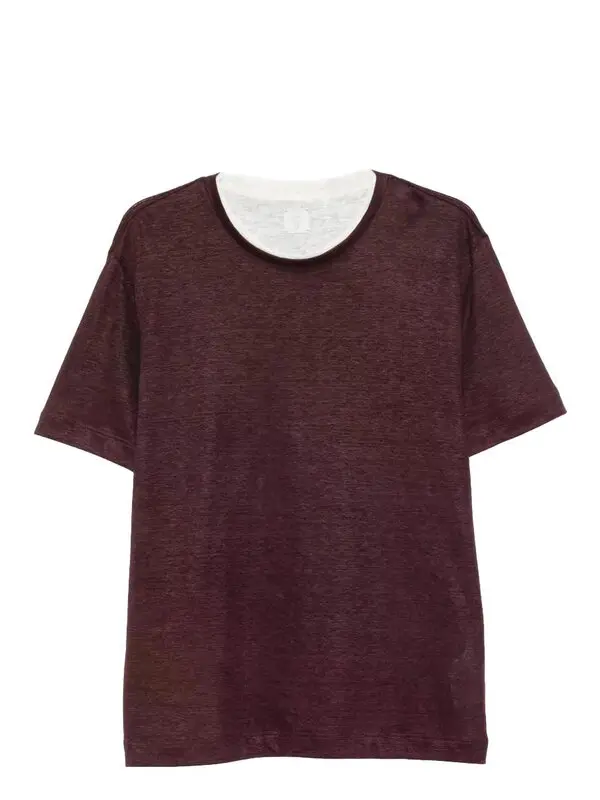 Eleventy Layered-effect T-shirt - Purple