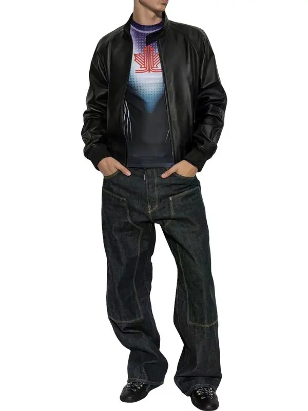 Dsquared2 Graphic Print Long Sleeve T-shirt - Black