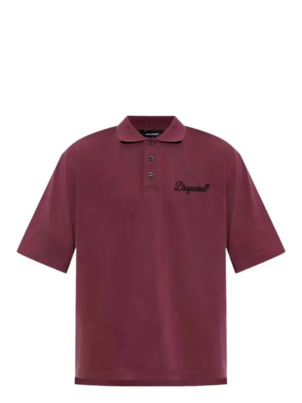 Dsquared2 Polo With Embroidered Logo - Red