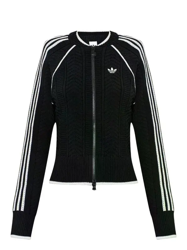 Adidas Cropped Cardigan With Detachable Hood - Black