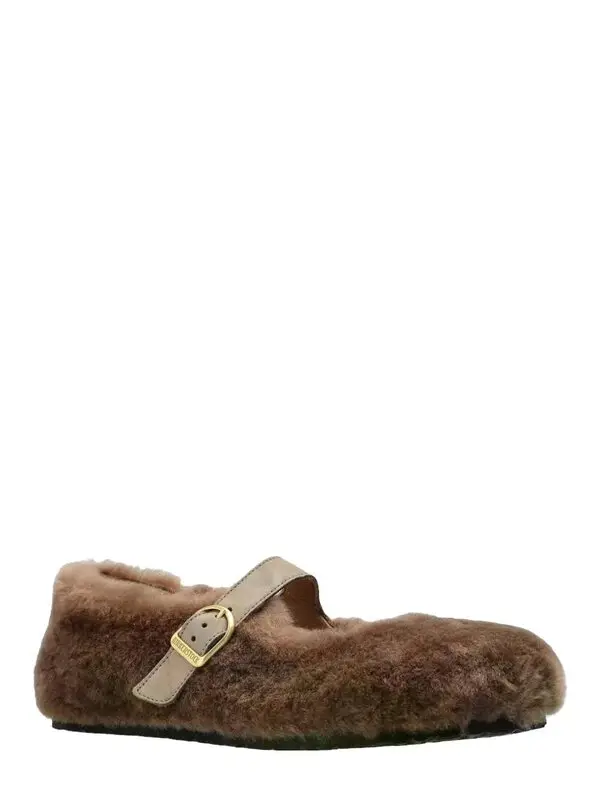 BIRKENSTOCK Santa Clarita Buckled Ballet Flats - Brown