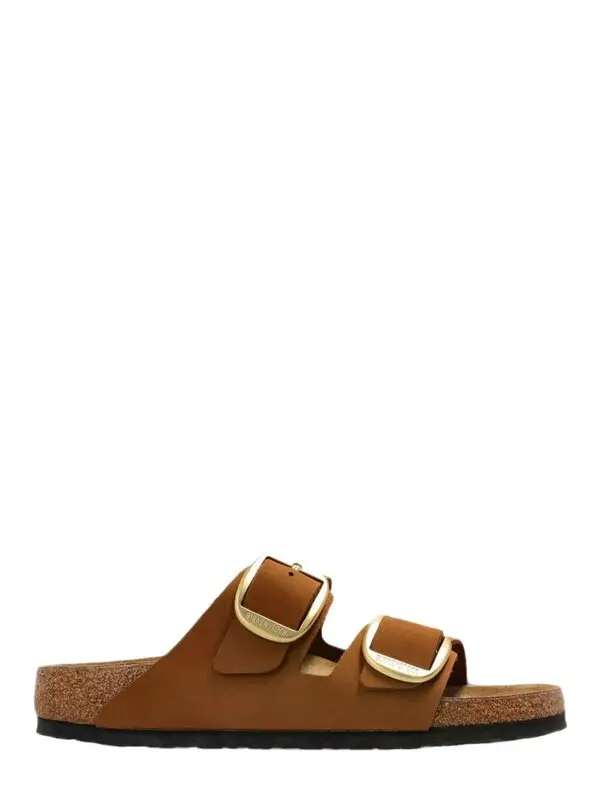 BIRKENSTOCK Arizona Big Buckle Slides - Brown